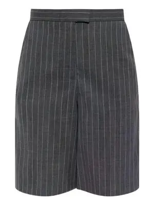 Valentino Garavani Wool Pinstripe Shorts - Grey