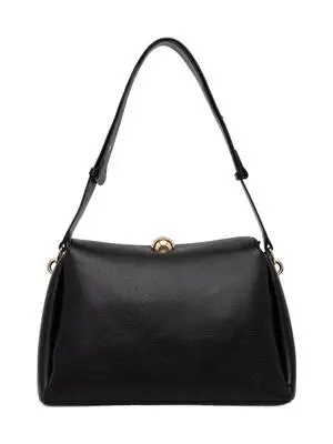 TWINSET Pebbled-texture Shoulder Bag - Black