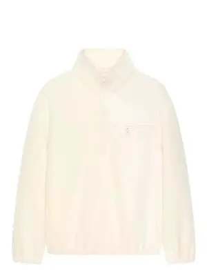 COURREGES Quarter-zip Fleece Sweater With Chest Pocket - Neutrals