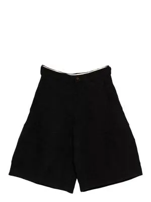 Comme Des Garçons Panelled Textured-finish Shorts - Black