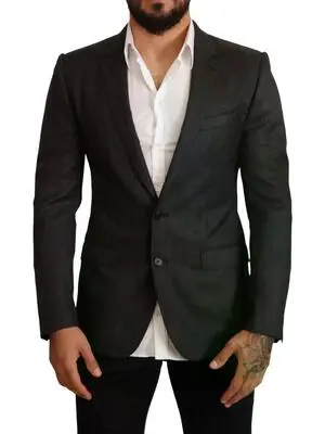 Dolce & Gabbana Martini Check Double-breasted Blazer - Grey