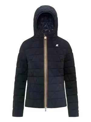 K-WAY Madlaine Quilted Hooded Jacket - Blue