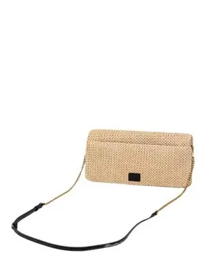 Pinko Love Bag Click Woven Clutch Bag - Neutrals