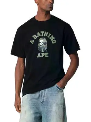 A BATHING APE 1st Camo College T-shirt Black