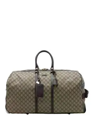 Gucci Large Gg Supreme Trolley Travel Bag - Neutrals