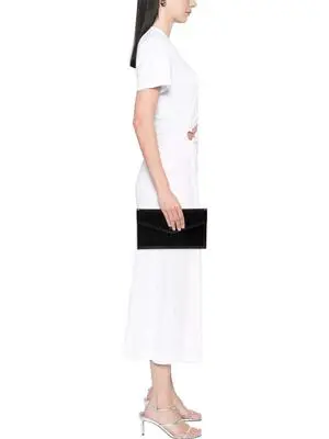 Saint Laurent Canvas Uptown Pouch Clutch Bag - Black