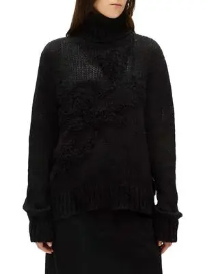 ANN DEMEULEMEESTER Fransina Turtleneck Sweater - Black