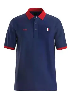 BOSS Paddy Polo Shirt With Country Flag Polo Shirt Blue