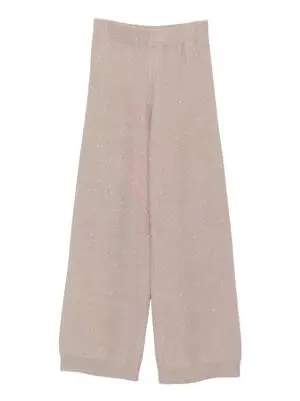 Fabiana Filippi Fabiana Filippi Sequin-Embellished Knitted Trousers Neutrals