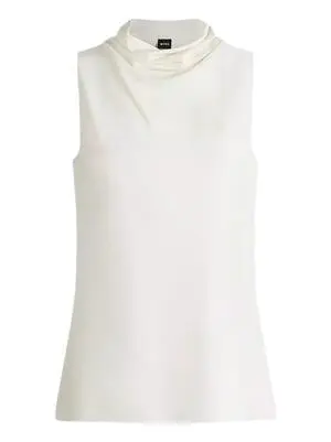 BOSS Cowl Neck Sleeveless Top - Neutrals