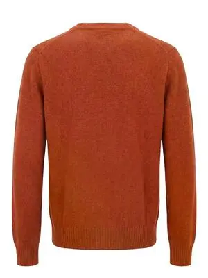 Malo Crew Neck Cashmere Sweater - Orange