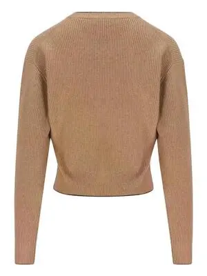 Chloé Ribbed Knit Heart-embroidered Sweater - Neutrals