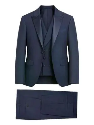 ETIEM TEXTIL S.L. Peak-lapel Three-piece Suit - Blue