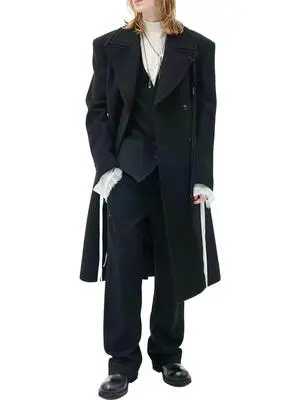 ANN DEMEULEMEESTER Double-breasted Coat - Black