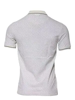 Dolce & Gabbana Polka-dot Polo Shirt - White
