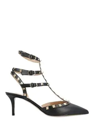 Valentino Garavani Rockstud Cage Construction Pumps - Black