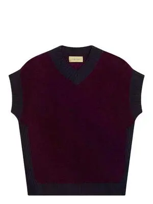 Momoni Runa Bouclé-knit Sleeveless Sweater - Purple