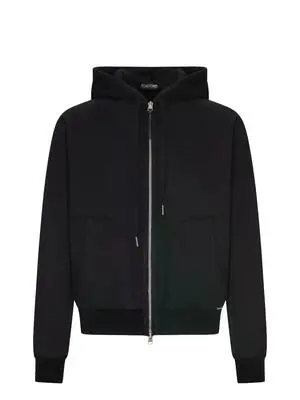 TOM FORD Zip-up Hoodie With Drawstring Hood - Black