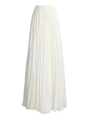 Ralph Lauren Niccola Pleated Maxi Skirt - Neutrals