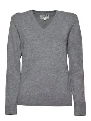MC2 SAINT BARTH Knitted V-neck Sweater - Grey