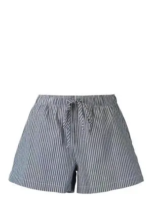 THE LADY AND THE SAILOR Vertical Stripe Shorts - Blue