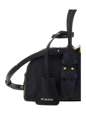 Pinko Leather Tote Bag - Black