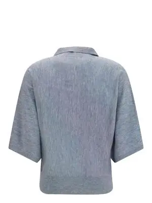 LISA YANG Norie Polo-collar Sweater - Blue