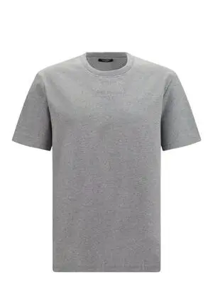 Balmain Embroidered Logo-patch T-shirt - Grey
