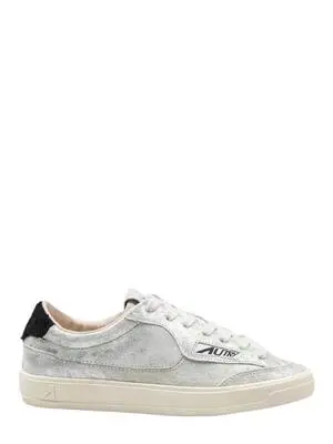 AUTRY Autry Windscape Laminated Suede Sneakers Silver