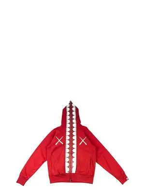 KAWS X Bape Graphic-print Hoodie - Red