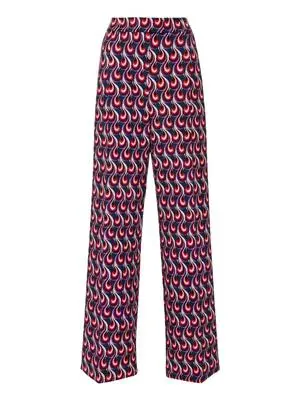 La DoubleJ Loose Printed Pants - Blue