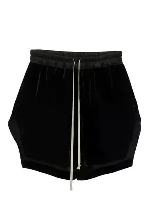 Rick Owens Velvet Boxer Shorts - Black