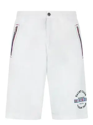 Paul & Shark Logo-print Zip-pocket Shorts - White