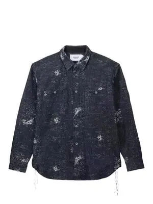MOMOTARO Jaguard Long-sleeve Shirt - Blue