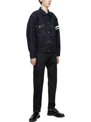 MOMOTARO Classic Stripe-detail Denim Jacket - Blue