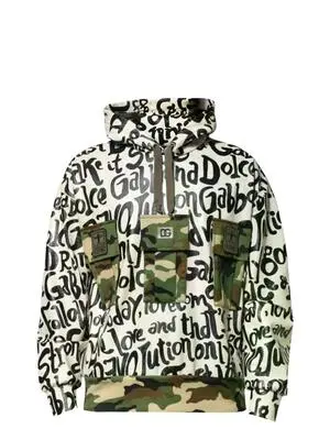 Dolce & Gabbana Graffiti Print Hoodie - White
