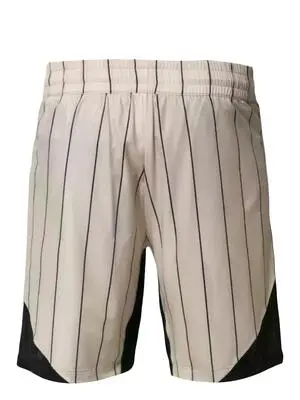 Dolce & Gabbana Pinstriped Logo Shorts - Neutrals
