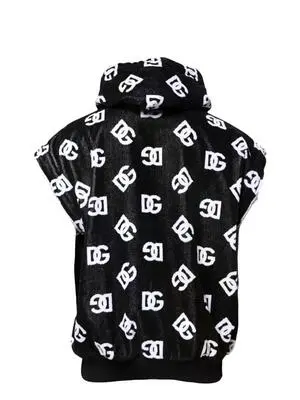 Dolce & Gabbana Sleeveless Logo Hoodie - Black