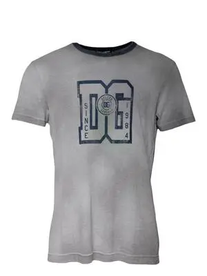 Dolce & Gabbana Logo-print Crew-neck T-shirt - Grey