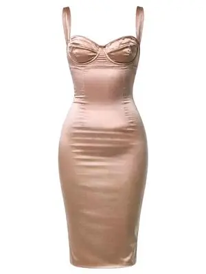 DOLCE & GABBANA Dolce & Gabbana Bustier Midi Dress
