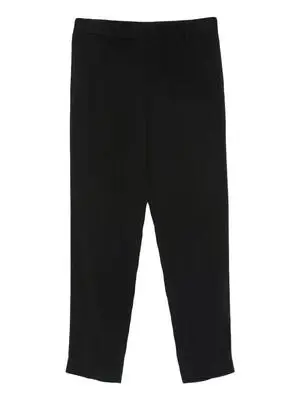 SIMONA CORSELLINI Straight-leg Trousers With Belt Loops - Black