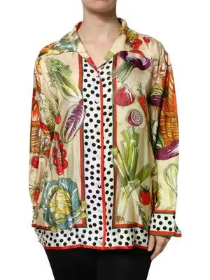 DOLCE & GABBANA Dolce & Gabbana Vegetable Print Silk Shirt