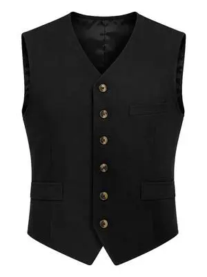 Dolce & Gabbana V-neck Buttoned Waistcoat - Black