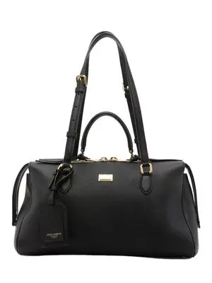Dolce & Gabbana Logo Plaque Tote Bag - Black