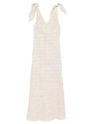 Faithfull The Brand Solana Polka-dot Maxi Dress - Neutrals