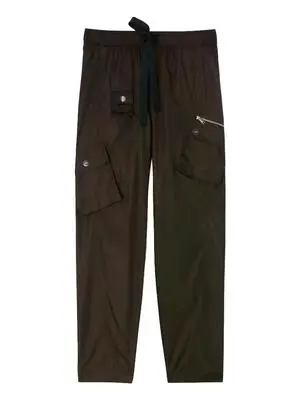 GANNI Duchesse Nylon Cargo Trousers - Brown