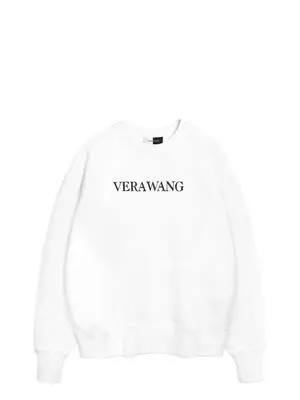 Vera Wang Logo Print Cotton Sweatshirt - White