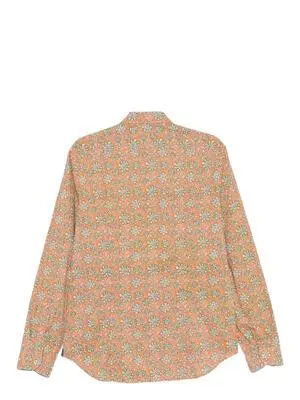 MANUEL RITZ Floral-print Long-sleeve Shirt - Orange