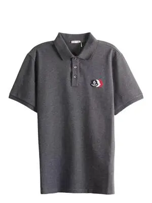 Moncler Logo-patch Polo Shirt - Grey