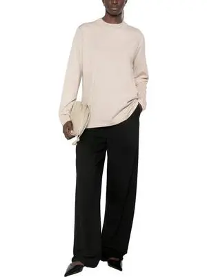 Fabiana Filippi Long Sleeve Crewneck T-shirt - Neutrals